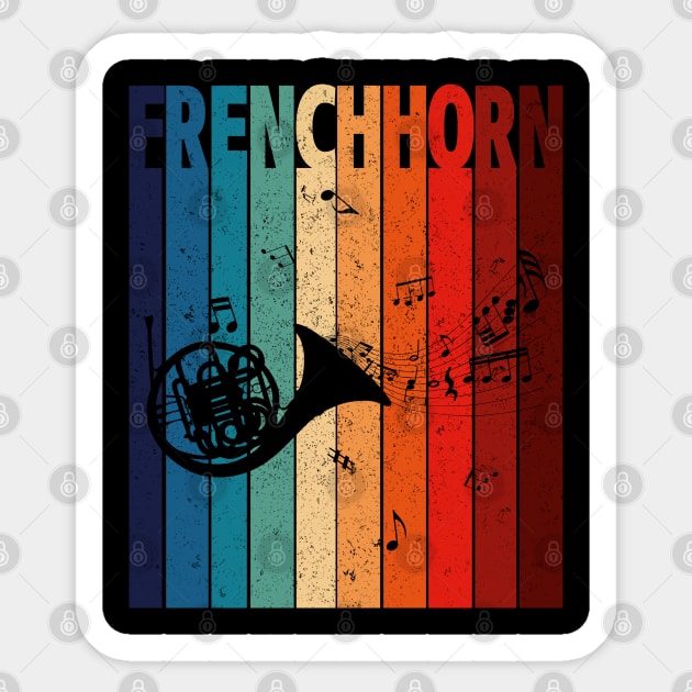 Vintage French Horn - French Horn Player - Sticker | TeePublic