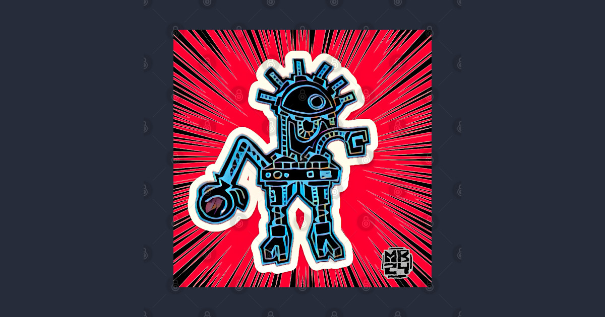 Spikey Eye Bot Mark 1 - Robots - T-Shirt | TeePublic