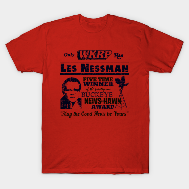 Les Nessman, Buckeye News Hawk Award, distressed - Wkrp - T-Shirt ...