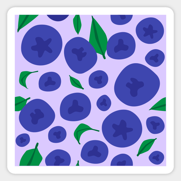 Cute Blueberries pattern - Blueberries - Sticker | TeePublic