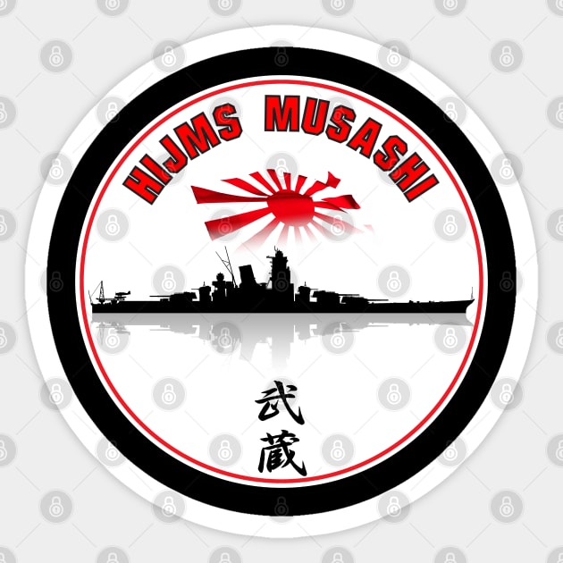 Battleship Musashi - Musashi - Sticker | TeePublic