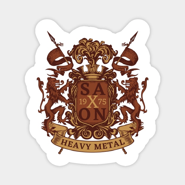 vintage saxon logo - Saxon - Magnet | TeePublic