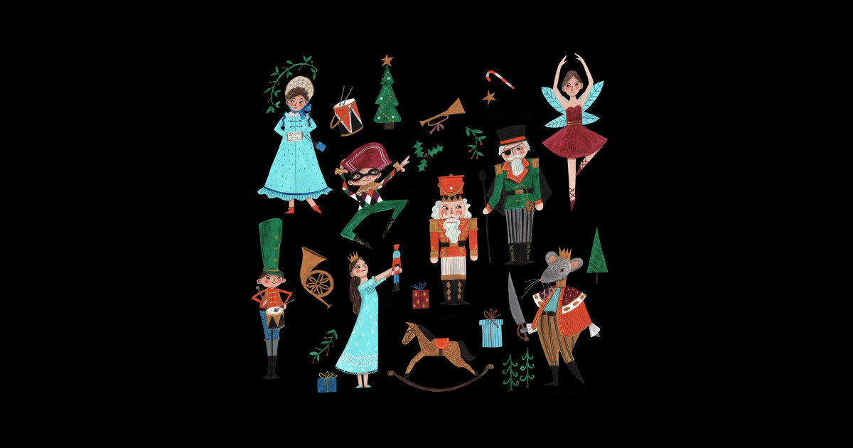 Nutcracker Ballet Characters Pattern Pattern Posters And Art Prints Teepublic
