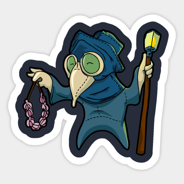 Medieval cartoon plague doctor - Plague Doctor - Sticker | TeePublic