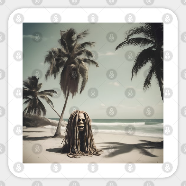 Tropical Beach Horror - Monster - Sticker | TeePublic