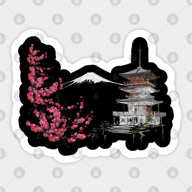 Mount Fuji - Mount Fuji - Sticker | TeePublic