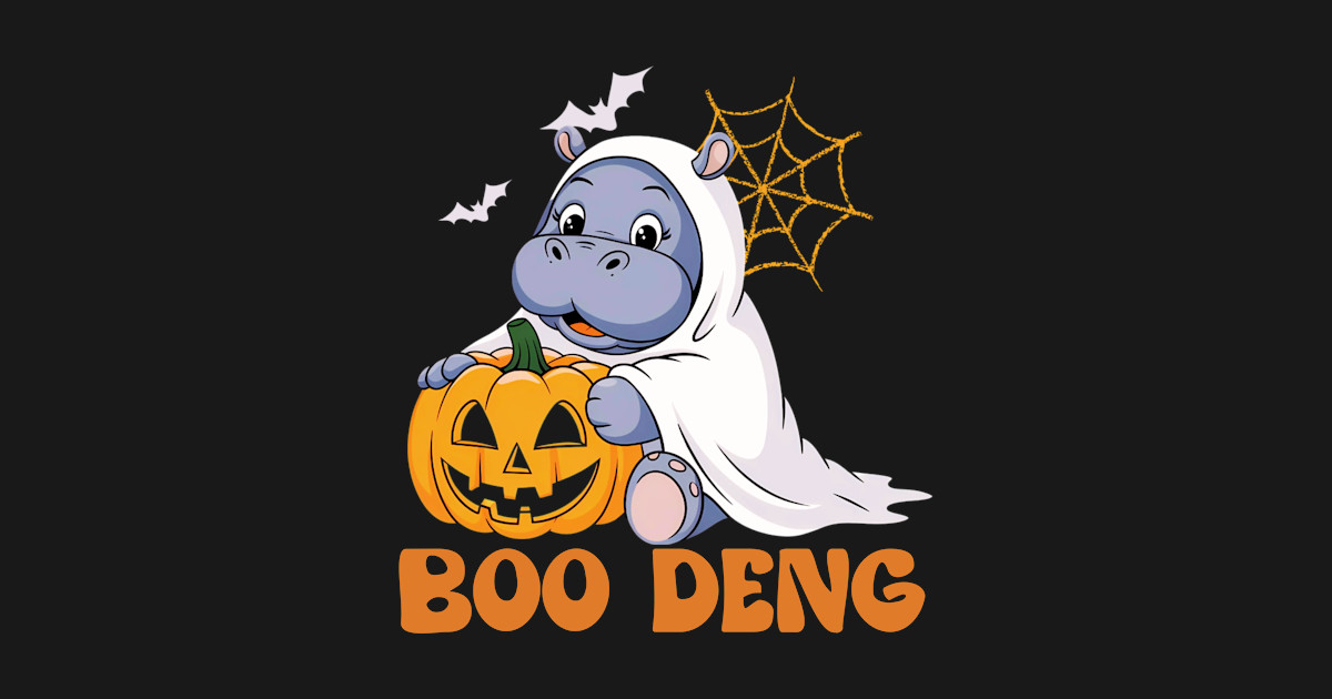 Halloween Moo Deng Baby Hippo Boo Deng - Boo Deng - T-Shirt | TeePublic