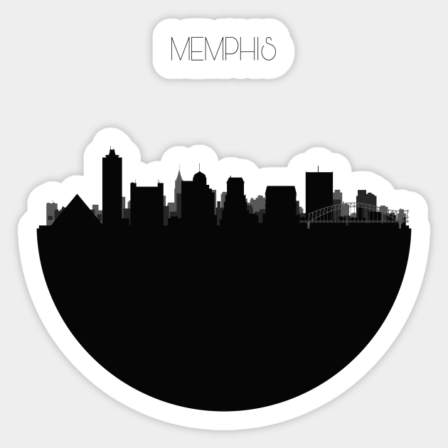 Memphis Skyline - Memphis - Sticker | TeePublic