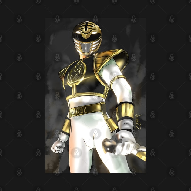 white ranger - Power Ranger - T-Shirt | TeePublic