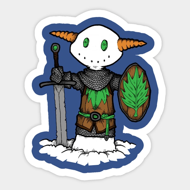 Warrior Elf Snowman - Snowman - Sticker | TeePublic