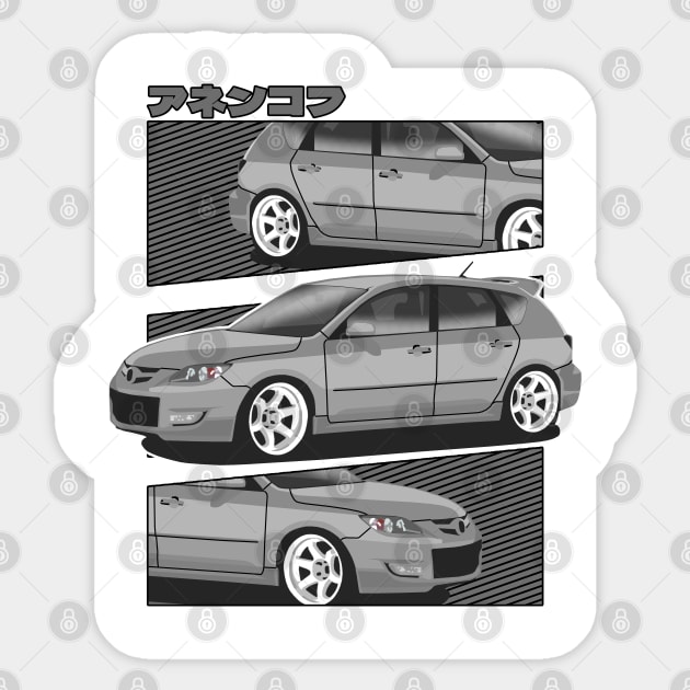 Mazda 3 Bk MPS - Mazda 3 - Sticker | TeePublic