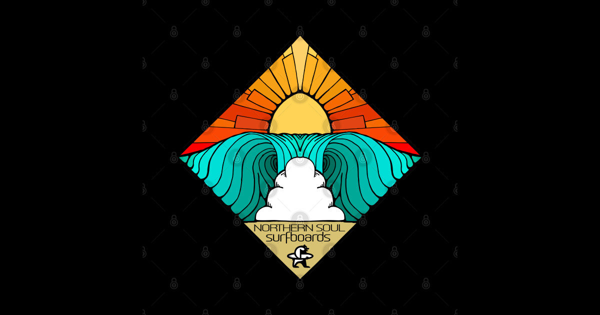 Diamond Surf - Northern Soul Boardworks - Sticker | TeePublic