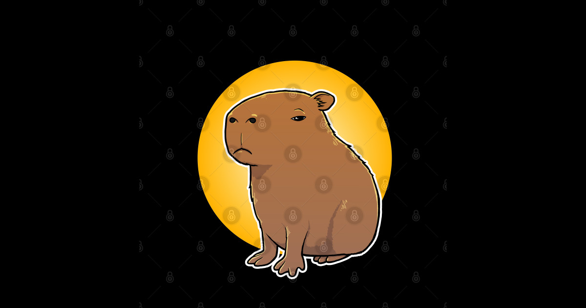 My spirit animal grumpy Capybara - Capybara - Sticker | TeePublic