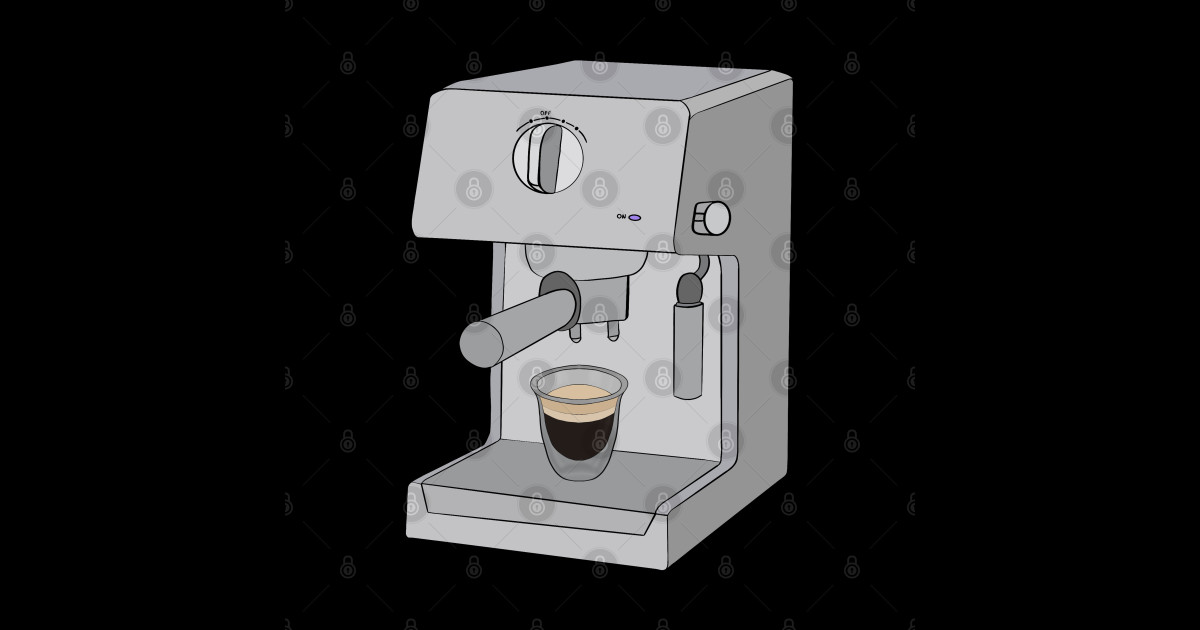 Espresso and Cappuccino Machine - Coffee Lover - Sticker | TeePublic