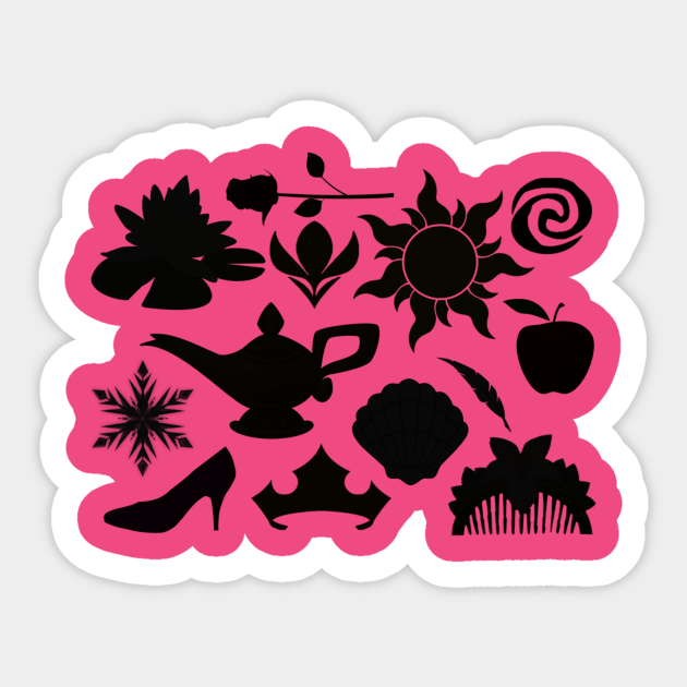Princess Icons - Disney Princess - Sticker | TeePublic