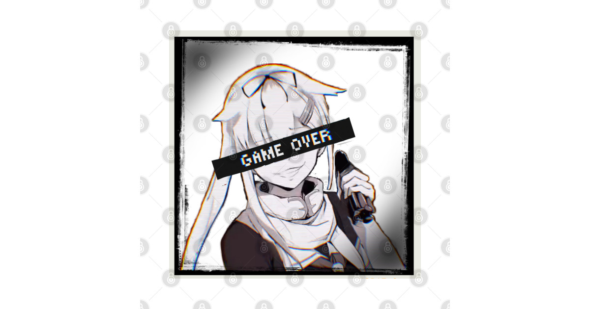 GAME OVER Anime Glitch Aesthetic - Anime And Manga - T-Shirt | TeePublic