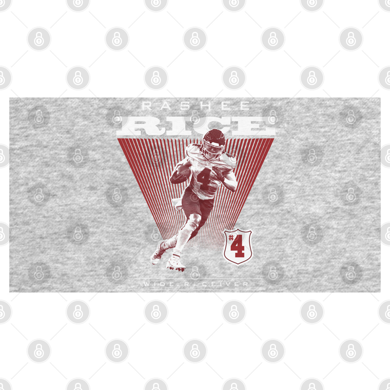 Rashee Rice Kansas City Retro Dither - Rashee Rice - T-Shirt | TeePublic
