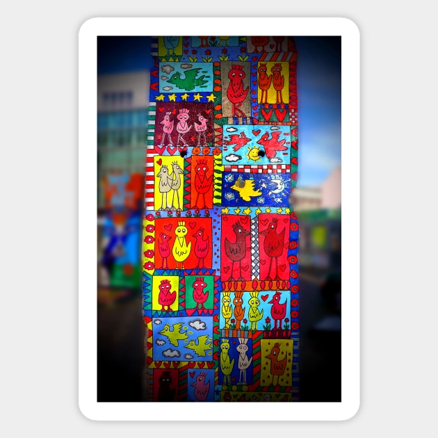 Artwork Street Art Berlin Wall Germany - Street Art - Sticker | TeePublic