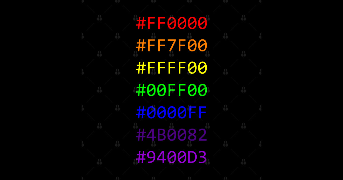 Rainbow Hex Code - Hex Code - Sticker | TeePublic