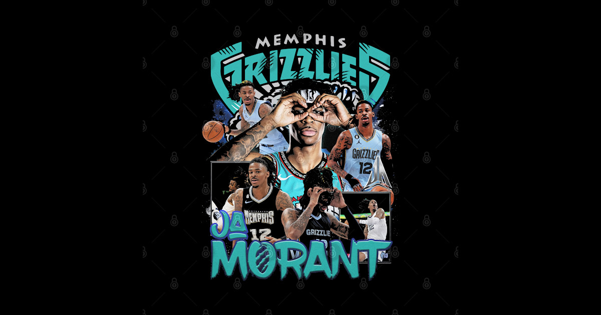 Ja Morant Retro Collage - Ja Morant - Sticker | TeePublic