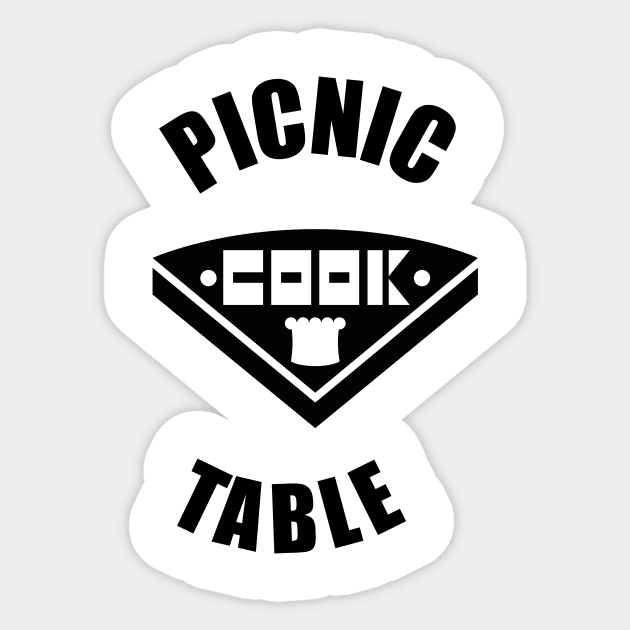 Picnic Table outside cook - Picnic Table - Sticker | TeePublic