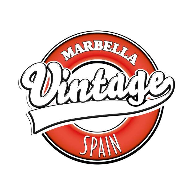Marbella Spain vintage logo - Marbella Spain Vintage Logo - T-Shirt ...