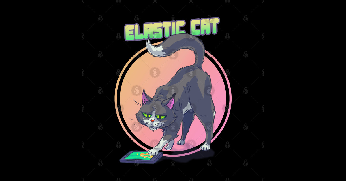 ELASTIC CAT - Elastic Cat - Sticker | TeePublic