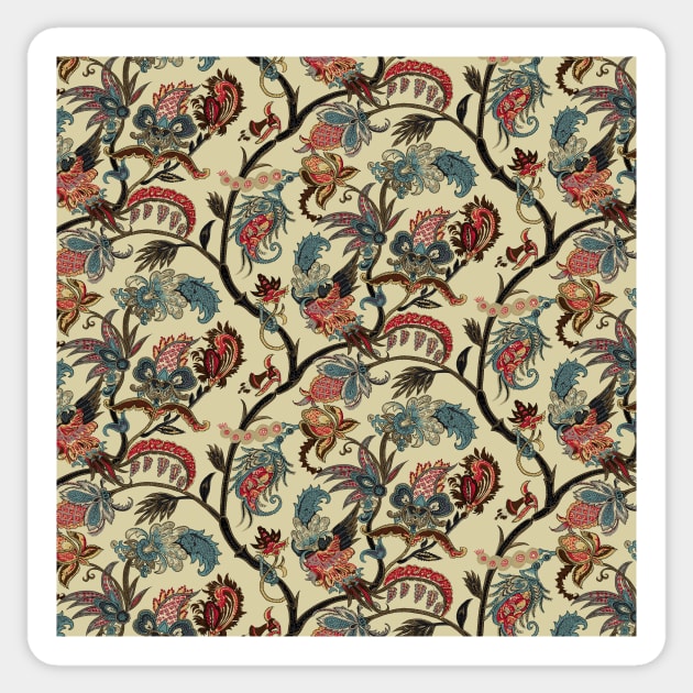 Antique paisley pattern - Vintage - Sticker | TeePublic