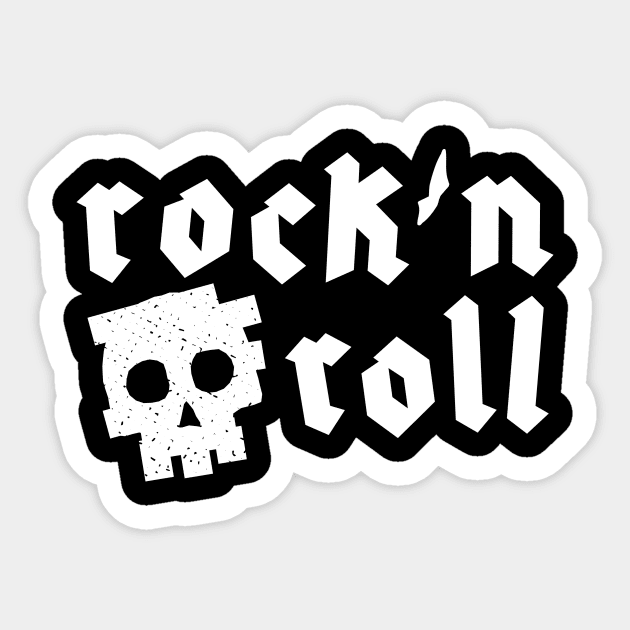 rock n roll design - Rock N Roll - Sticker | TeePublic