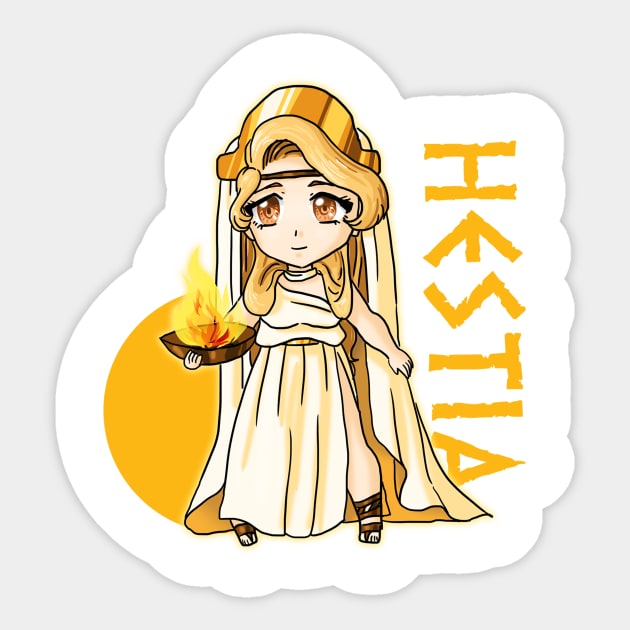 Hestia chibi - Greek Gods - Sticker | TeePublic
