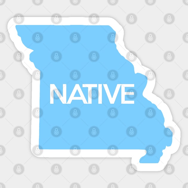 Missouri Native MO Pride Blue - Missouri - Sticker | TeePublic