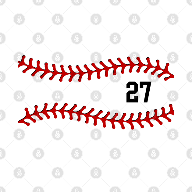 Baseball Laces Team Jersey Number 27 Mask #27 - Baseball Number 27 Mask ...