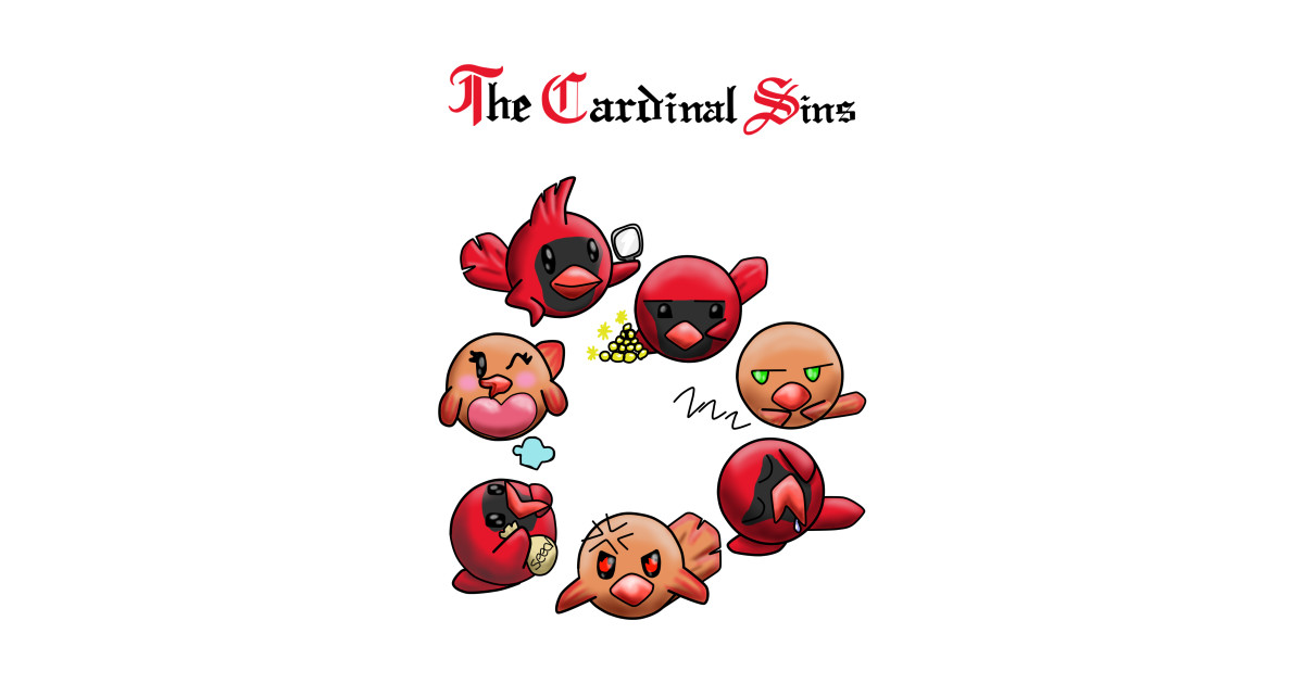 The Cardinal Sins - Cardinal Bird - T-Shirt | TeePublic
