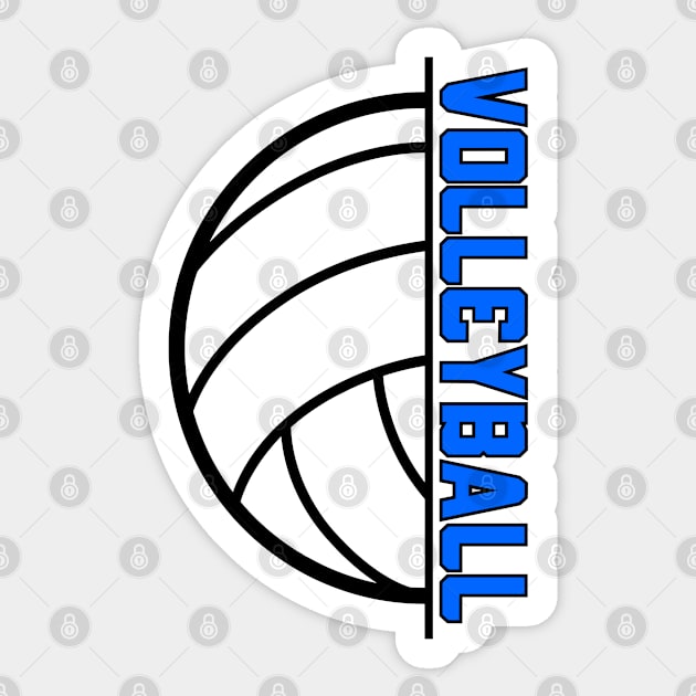 Half Volleyball Logo - Volleyball - Sticker | TeePublic