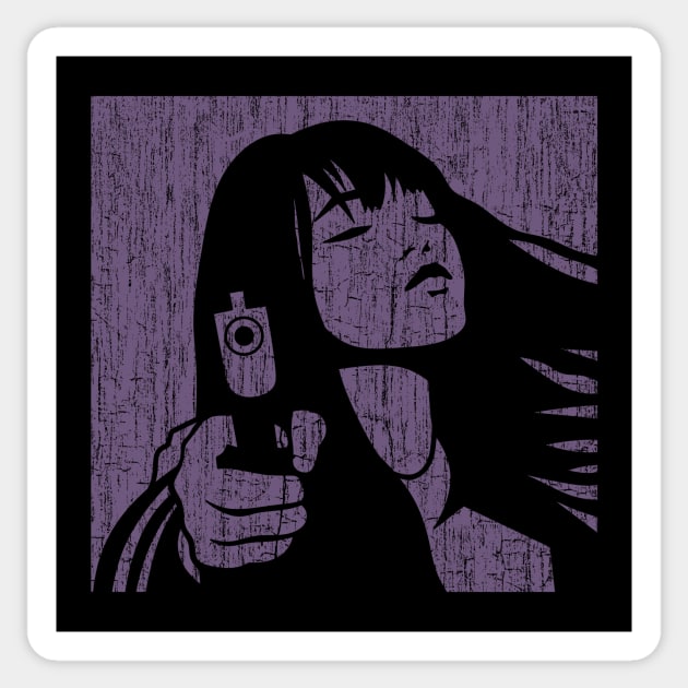Anime Girl With Gun - Anime Girls - Sticker | TeePublic