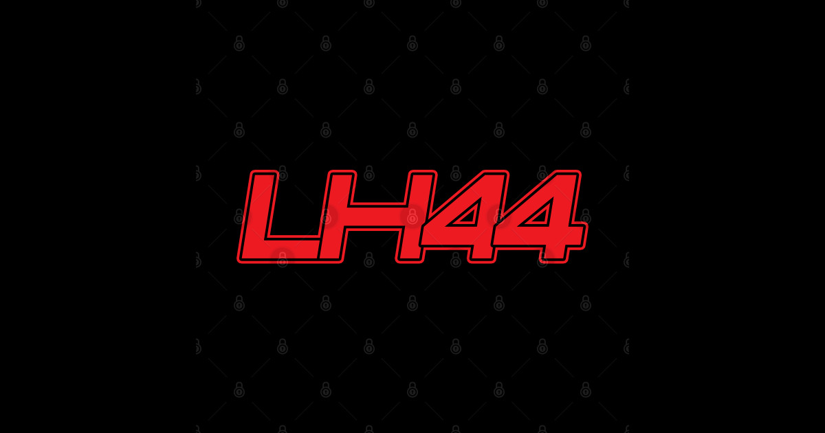 LEWIS HAMILTON LH44 RED - Lewis Hamilton - Sticker | TeePublic