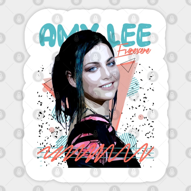 Retro Amy Lee Fan Art Design - Amy Lee - Sticker | TeePublic