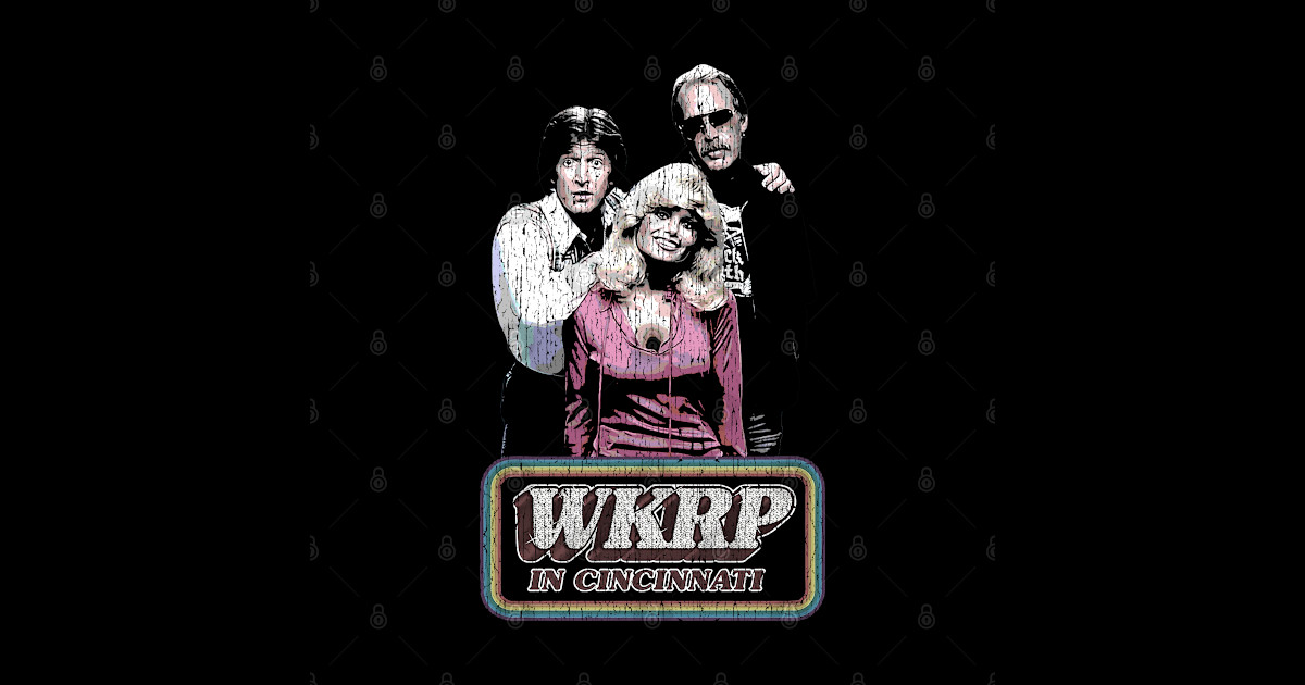 retro wkrp in cincinnati worn crack - Retro - Sticker | TeePublic