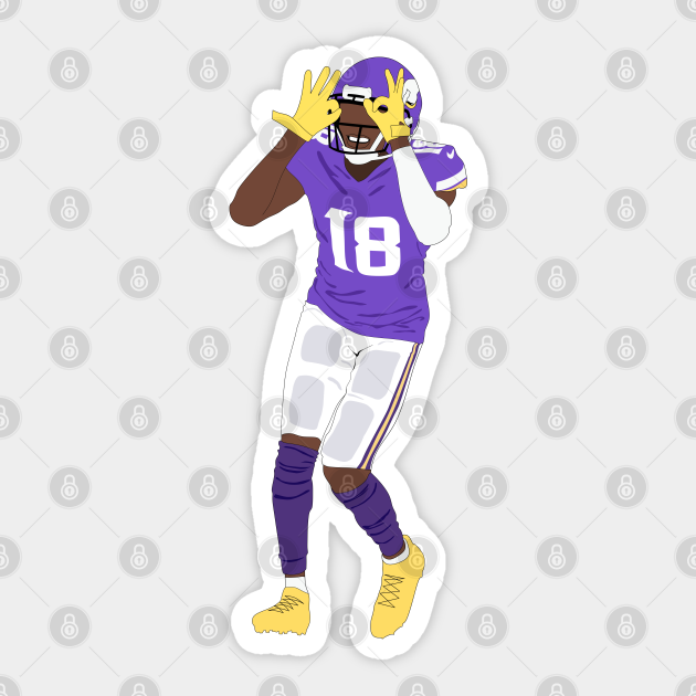 jefferson glasses style - Justin Jefferson Style - Sticker | TeePublic