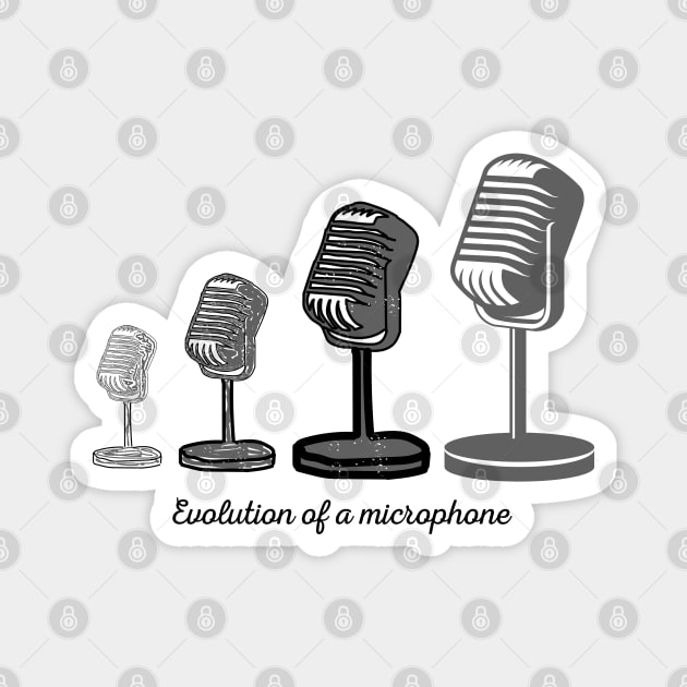 hand drawn microphone evolution - Hand Drawn Microphone - Magnet ...