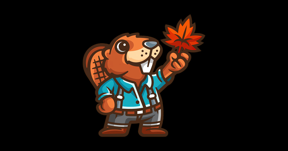 Beaver Cartoon Character Beaver Cartoon - Beaver - Sticker | TeePublic