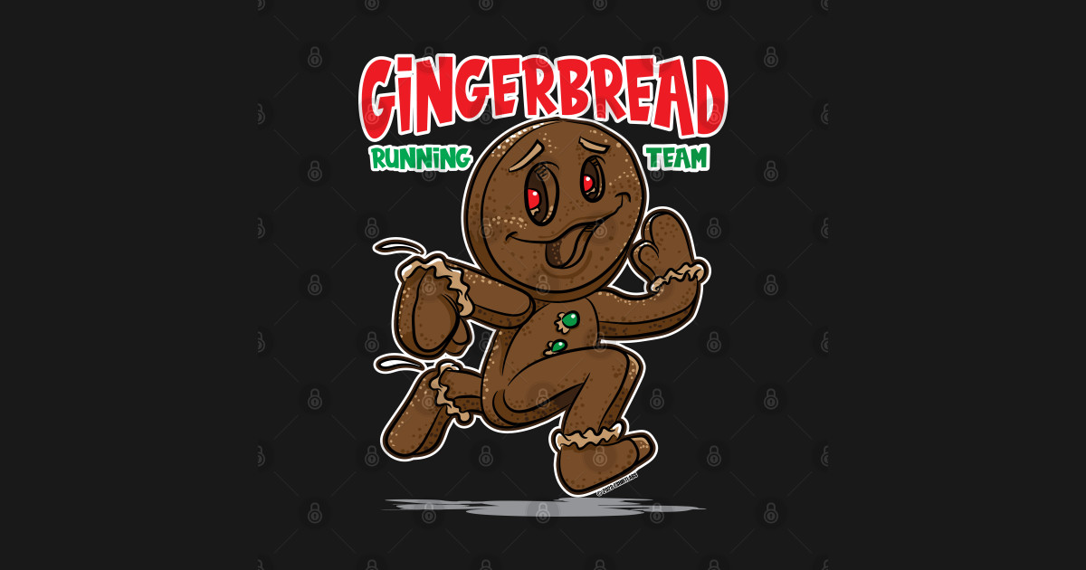 Gingerbread Running Team - Gingerbread Running Team - T-Shirt | TeePublic