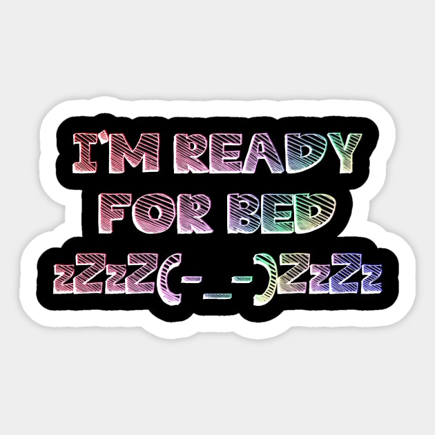 I'm ready for bed - Rainbow ascii sleeping emoji - Tired - Sticker ...