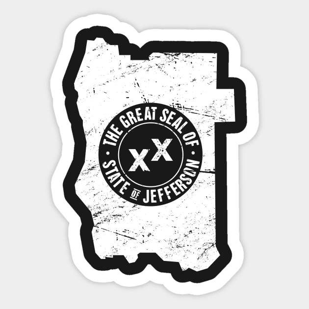 State Of Jefferson | Borders & Seal - State Of Jefferson - Sticker ...