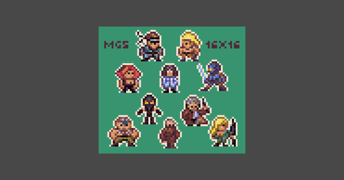 MGS Pixel Art - Metal Gear Solid - T-Shirt | TeePublic