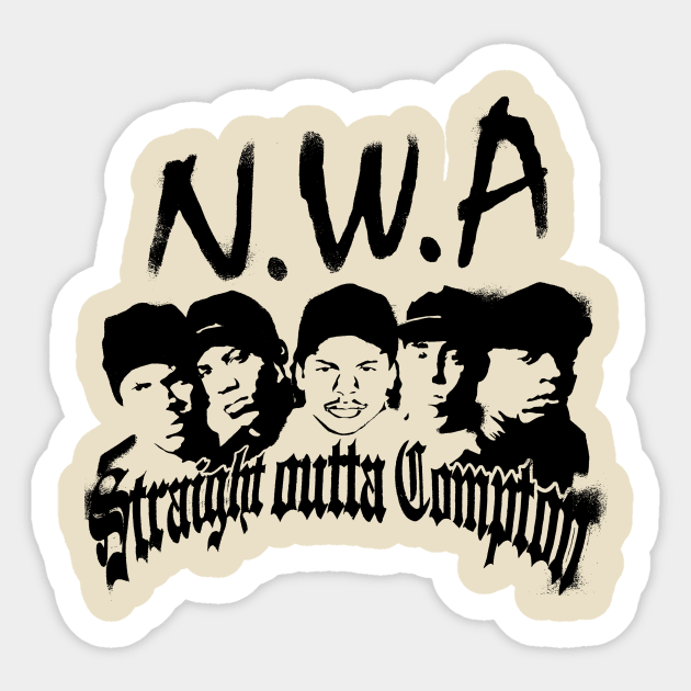 Straight Outta Compton Vintage Poster - Nwa - Sticker | TeePublic