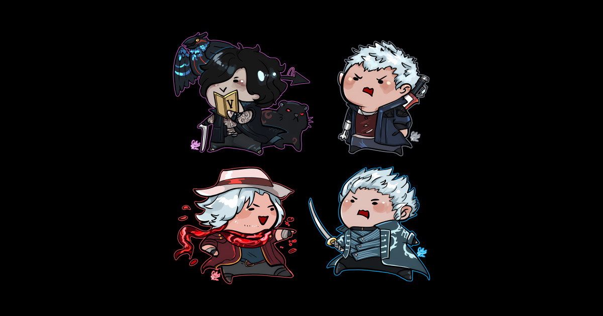 devil may cry chibi - Devil May Cry Chibi - Sticker | TeePublic