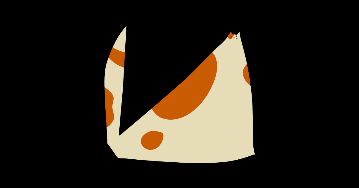 Tiny Head Triangle Shaped Cat - Funny Cats - Sticker | TeePublic