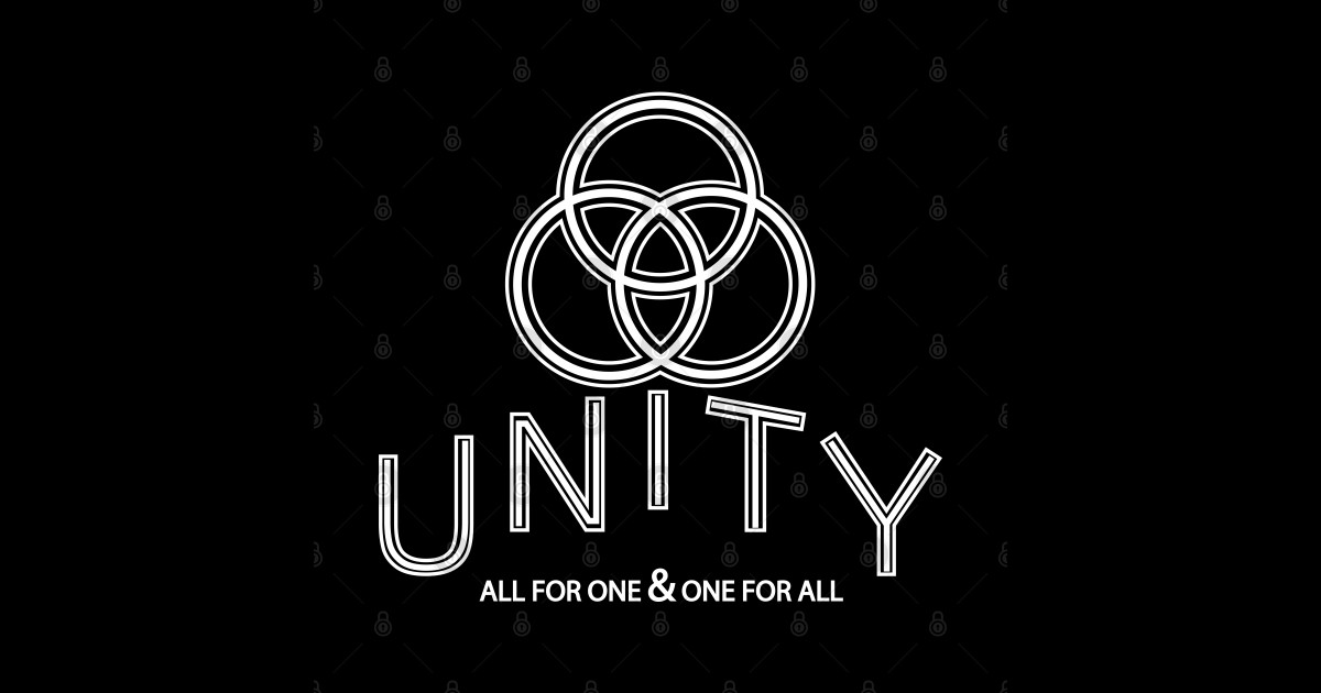 Unity - All For One & One For All - Version 2 - Unity - Sticker | TeePublic