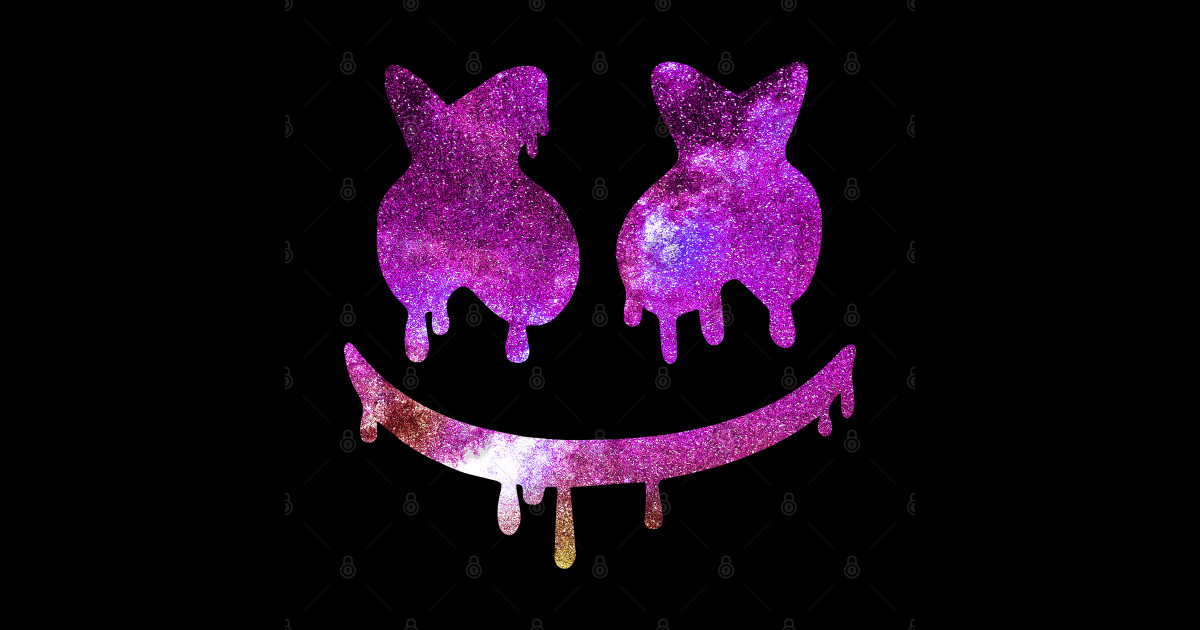 Marshmello space painted - Face Masks - Sticker | TeePublic